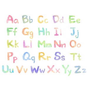 Colorful Alphabet Chart Letter Worksheets Preschool - Etsy