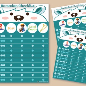 30 Days Ramadan Checklist Activity Printable Eid Activity Islamic ...