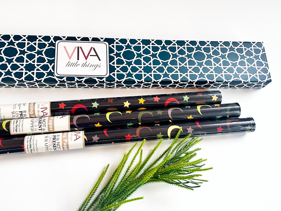 THREE ROLLS of Eid Mubarak Wrapping Paper Eid Gift Wrapping Eid Gift ...