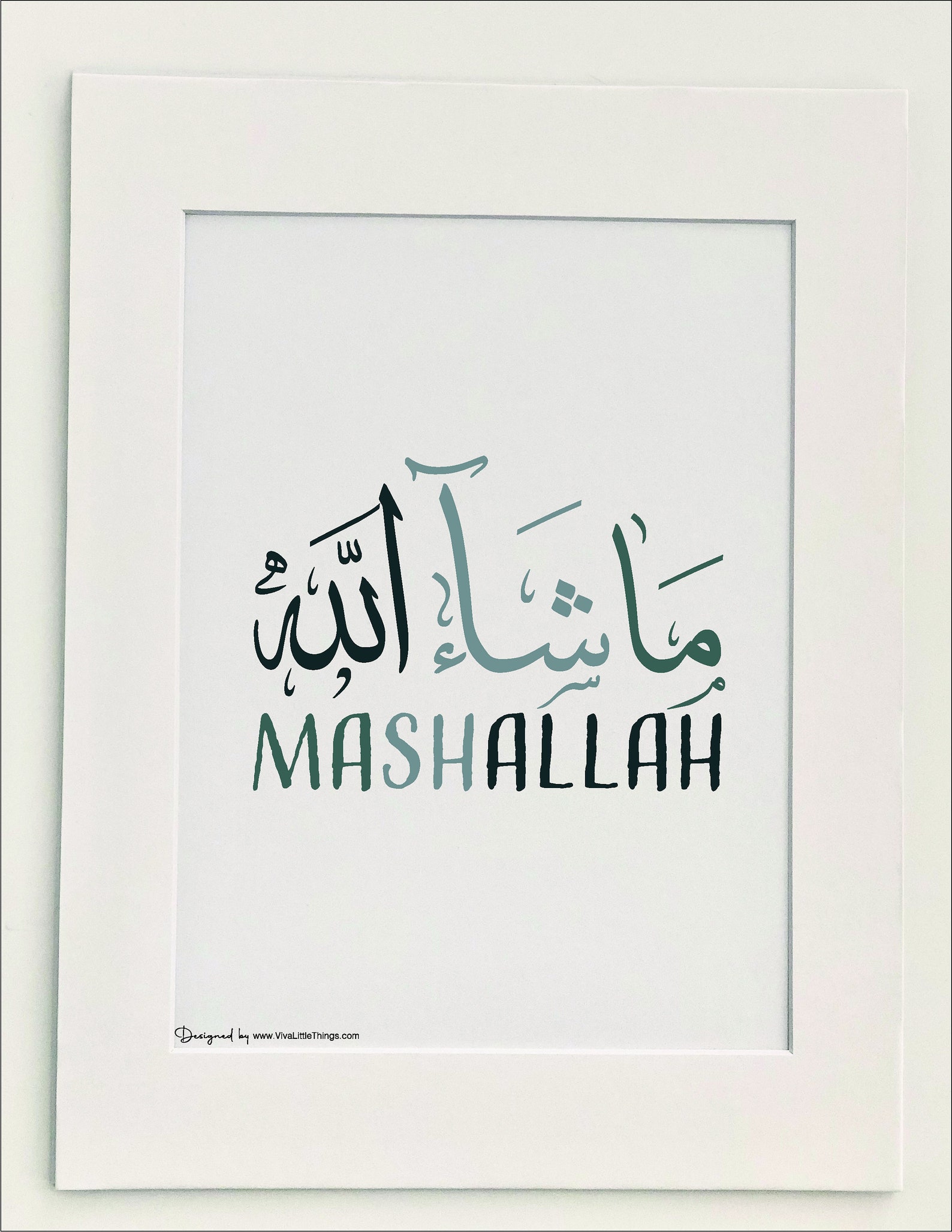 Mashallah Arabic Calligraphy Wall Art for Muslim Home Decor. - Etsy
