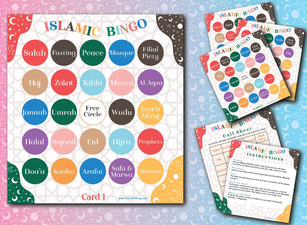 Islamic Bingo Ramadan Activity Printable Eid Activity Islamic Activity ...