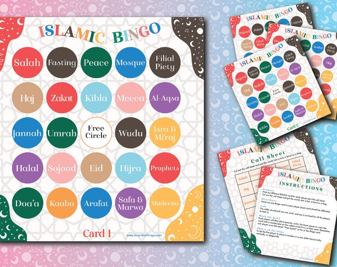 Islamic Bingo Ramadan Activity Printable Eid Activity Islamic Activity ...