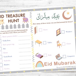 Eid Scavenger Hunt Activity Printable Activity Islamic Activity Printable Ramadan Islam Activity ...