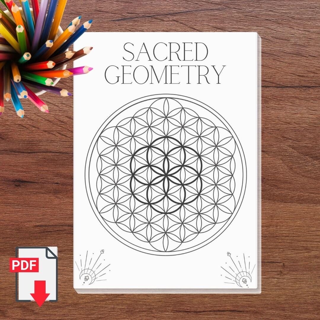 Sacred Geometry Visions PDF Download Colouring Book 30 Pages - Etsy