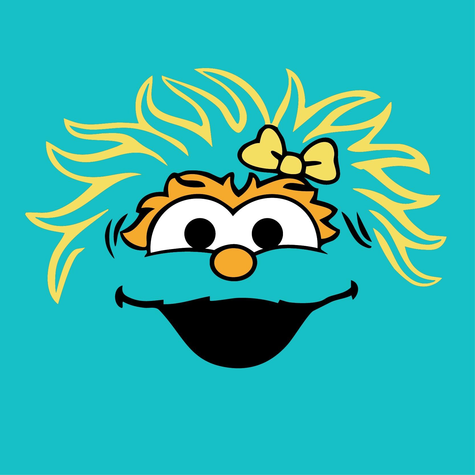 Puppet Show Face SVG: Turquoise Monster Character - Layered Design - Etsy