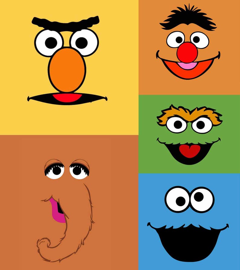 Street Character Puppet Face SVG Bundle (digital Download) - Etsy