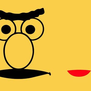 Sesame Street Character Face Bert SVG Sesame Street Bert Yellow Sesame ...