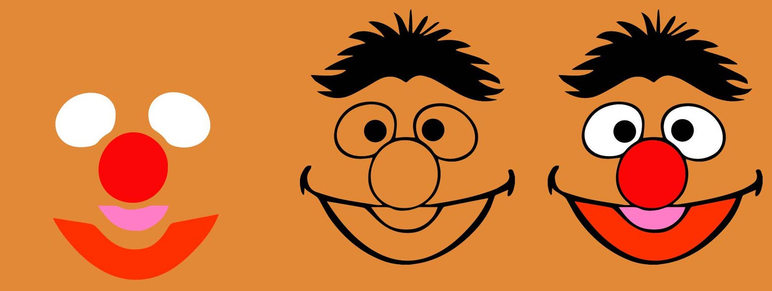 Puppet Show Character Face SVG - Puppet Show Odd Couple - Orange Puppet ...