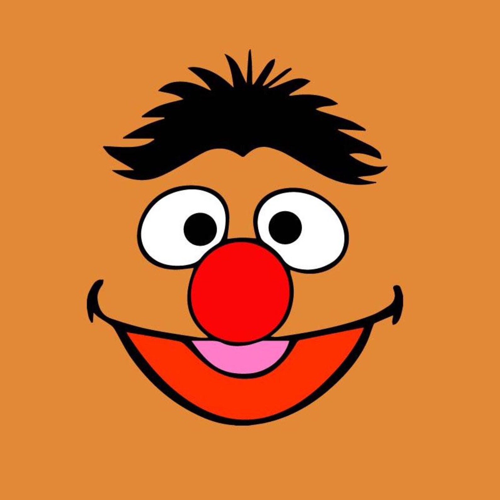 Puppet Show Character Face SVG - Puppet Show Odd Couple - Orange Puppet ...