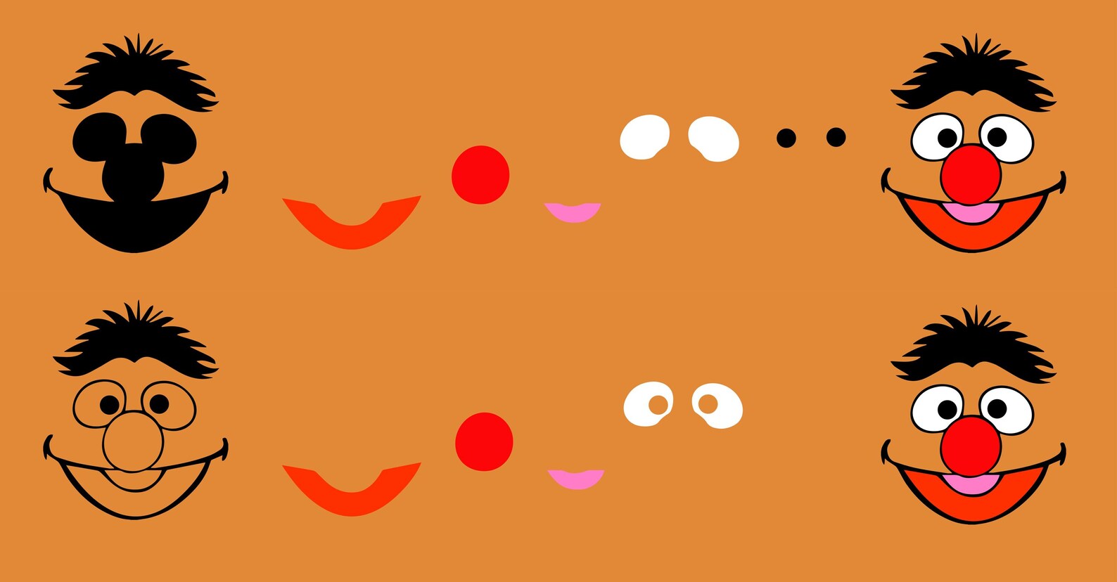 Street Character - Puppet Show Face SVG - Puppet Show Character Face ...