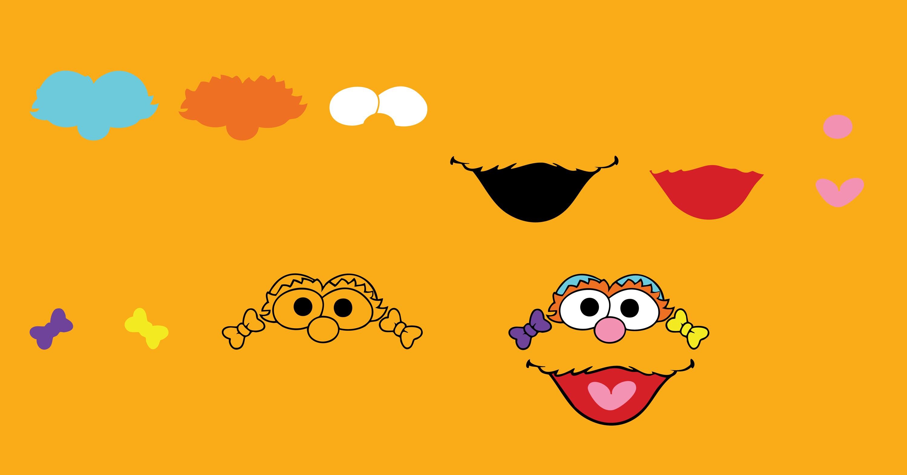 Puppet Show Face SVG: Orange Monster Character (digital Download) - Etsy