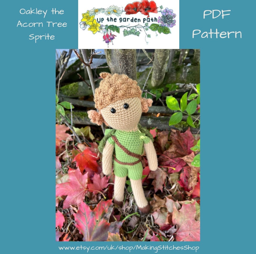 Downloadable Amigurumi Crochet Pattern for Oakley the Acorn Tree Sprite ...
