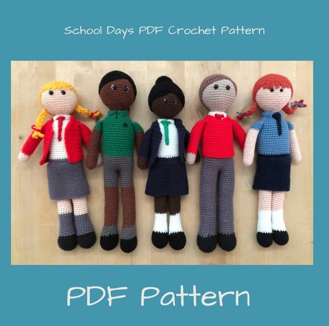Downloadable Amigurumi Crochet Pattern for School Uniform Dolls - Etsy