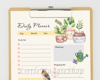 Printable Daily Planner Kittens Kawaii Cats Daily Planner Printable to ...