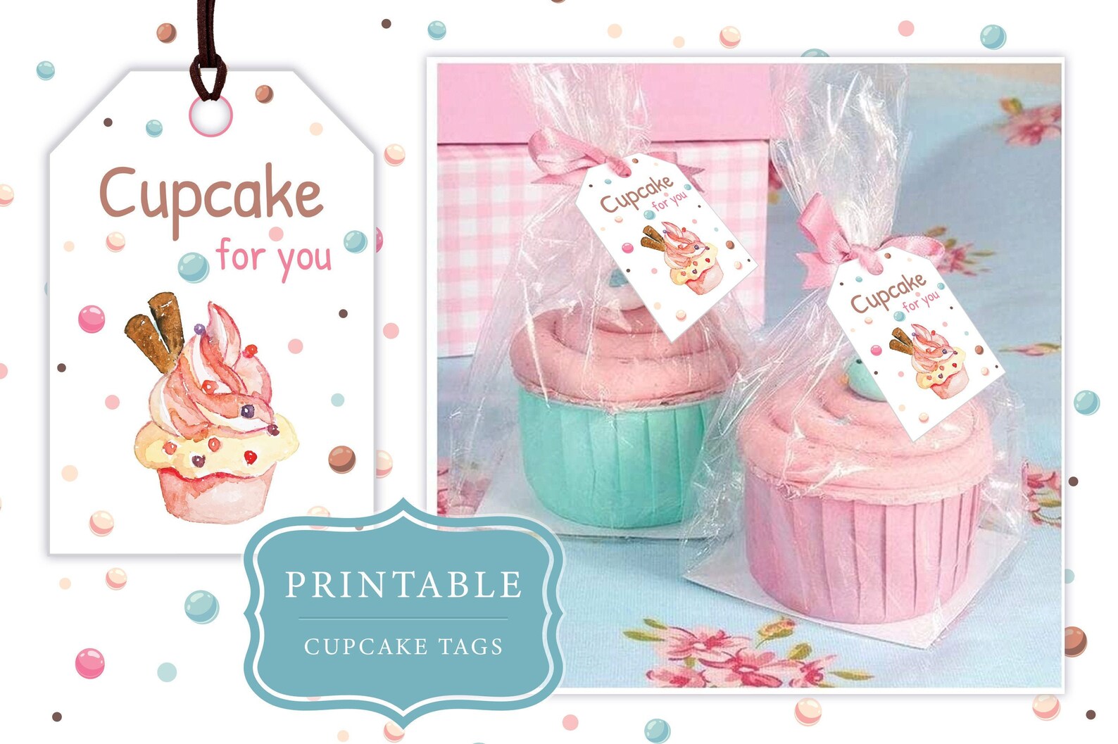 Printable Cupcake Favor Tags Instant Download Cupcake Party - Etsy Canada