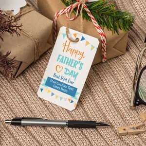 HAPPY FATHER'S DAY Printable Gift Tags, Best Dad Ever Editable ...
