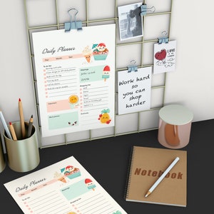 Printable Daily Planner Kawaii Cute Planner Printable to - Etsy