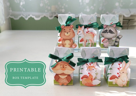 Favour Box Printable Template Party Box Favor Box Children - Etsy