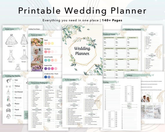 Free printable wedding planner worksheets 60 photos - Astyledwedding.com