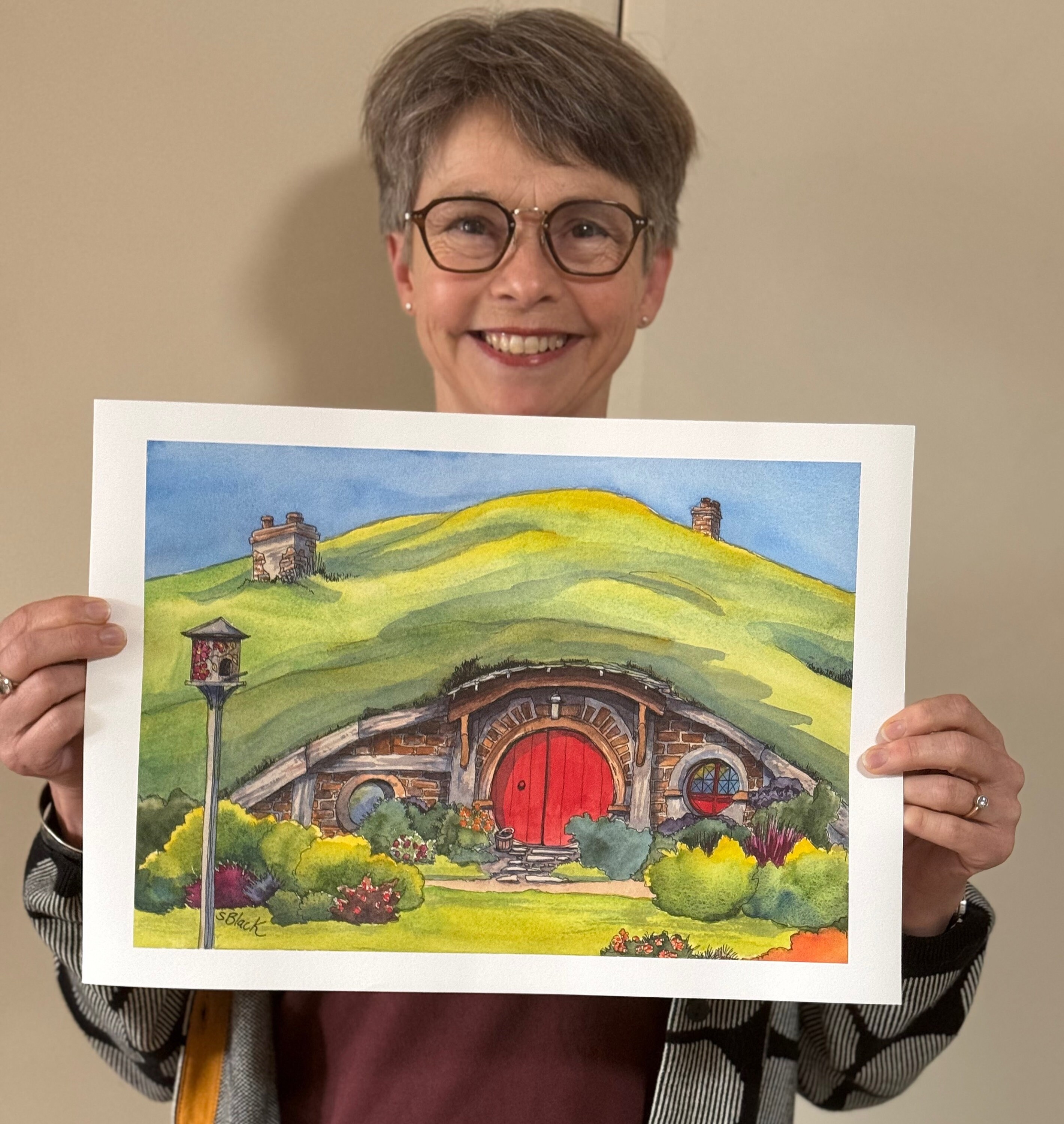 Brandybuck Hobbit Home Pen and Watercolour Illustration - Etsy