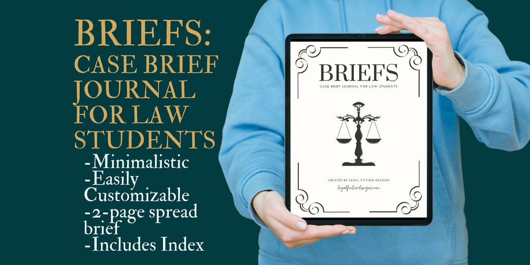 Law School Journal for Case Briefing - Goodnote or PDF Format - Case ...