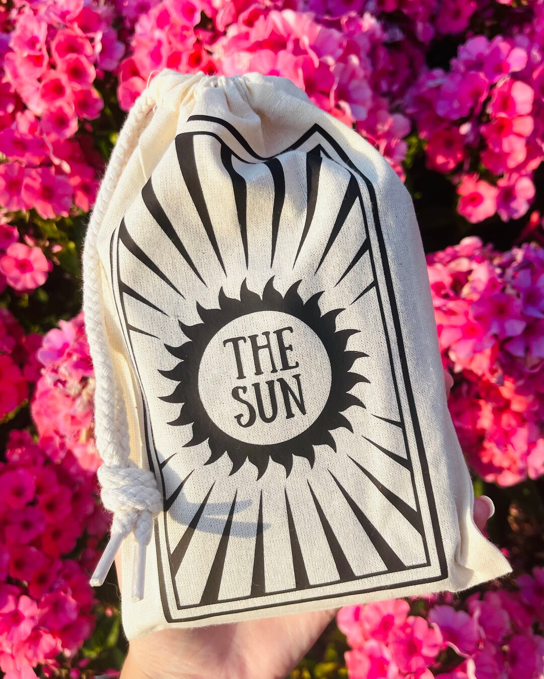 The Sun Tarot Card Divination Print Drawstring Bag - Etsy