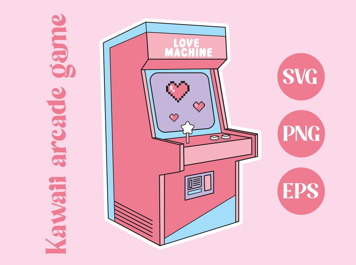 Kawaii Arcade Game, Clip Art, Kawaii SVG, Digital Illustration ...