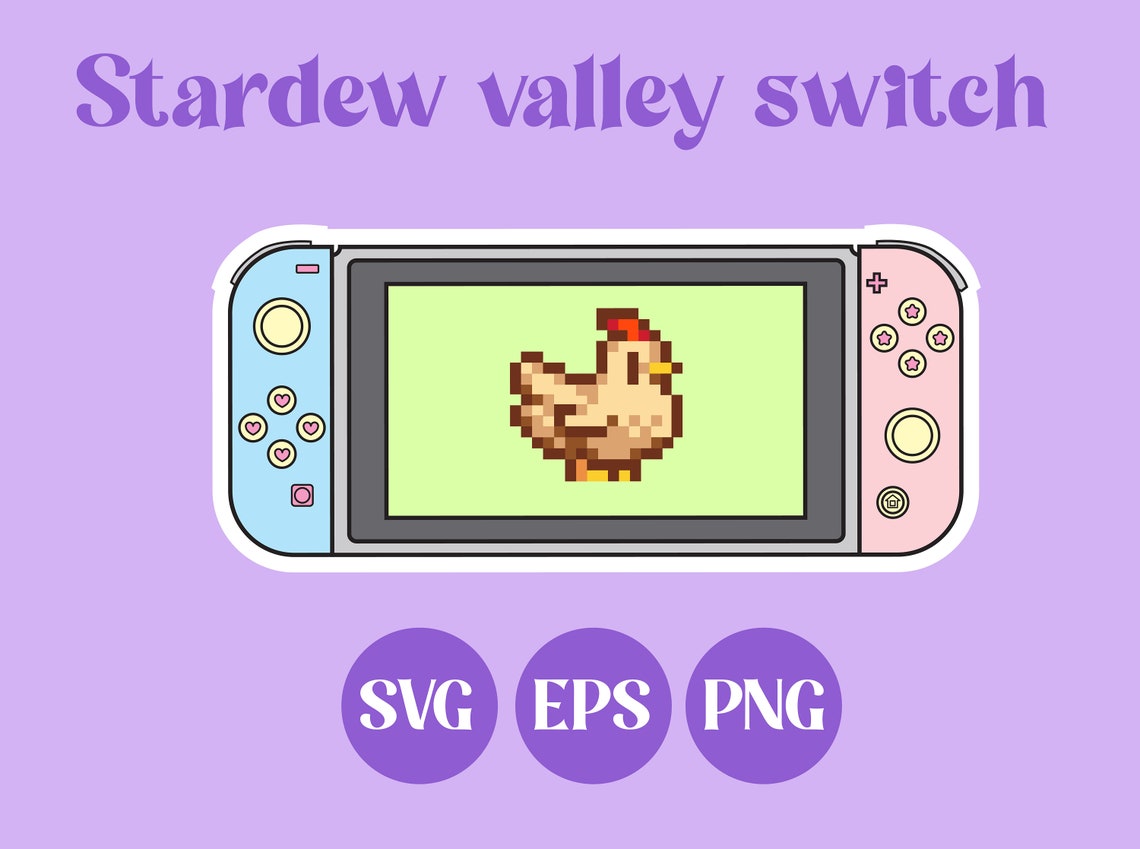 Kawaii Stardew Valley Switch, SVG File, Kawaii SVG, Cute PNG, Printable ...