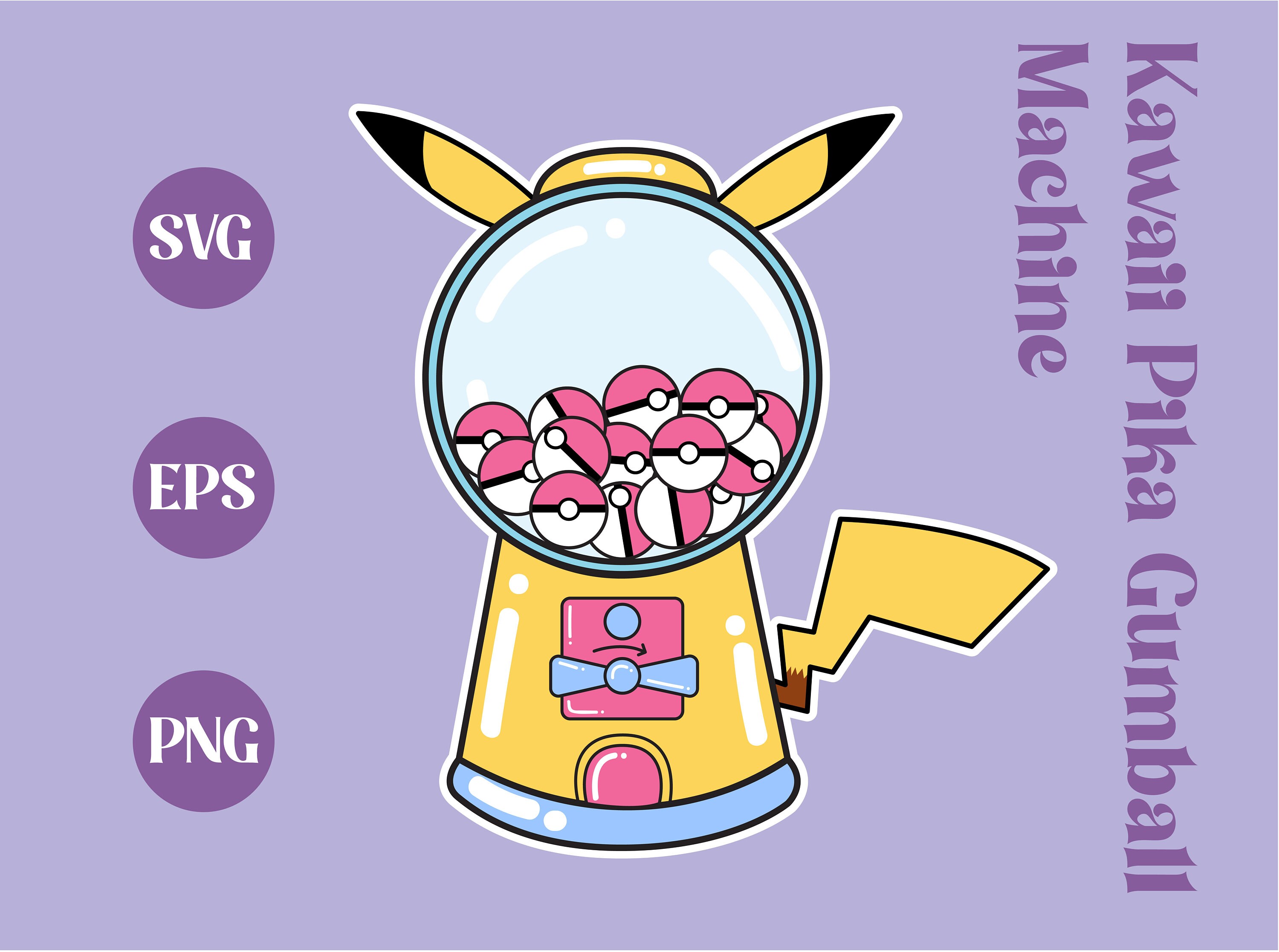 Gumball Machine, Cute Clip Art, Kawaii SVG, Digital Illustration ...