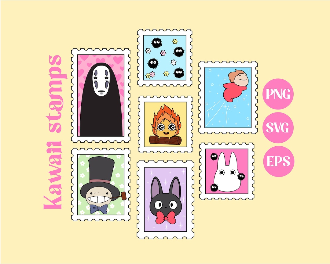 Kawaii Stamps, Soot Ball, Clip Art, Cute, Digital Download, Printable ...