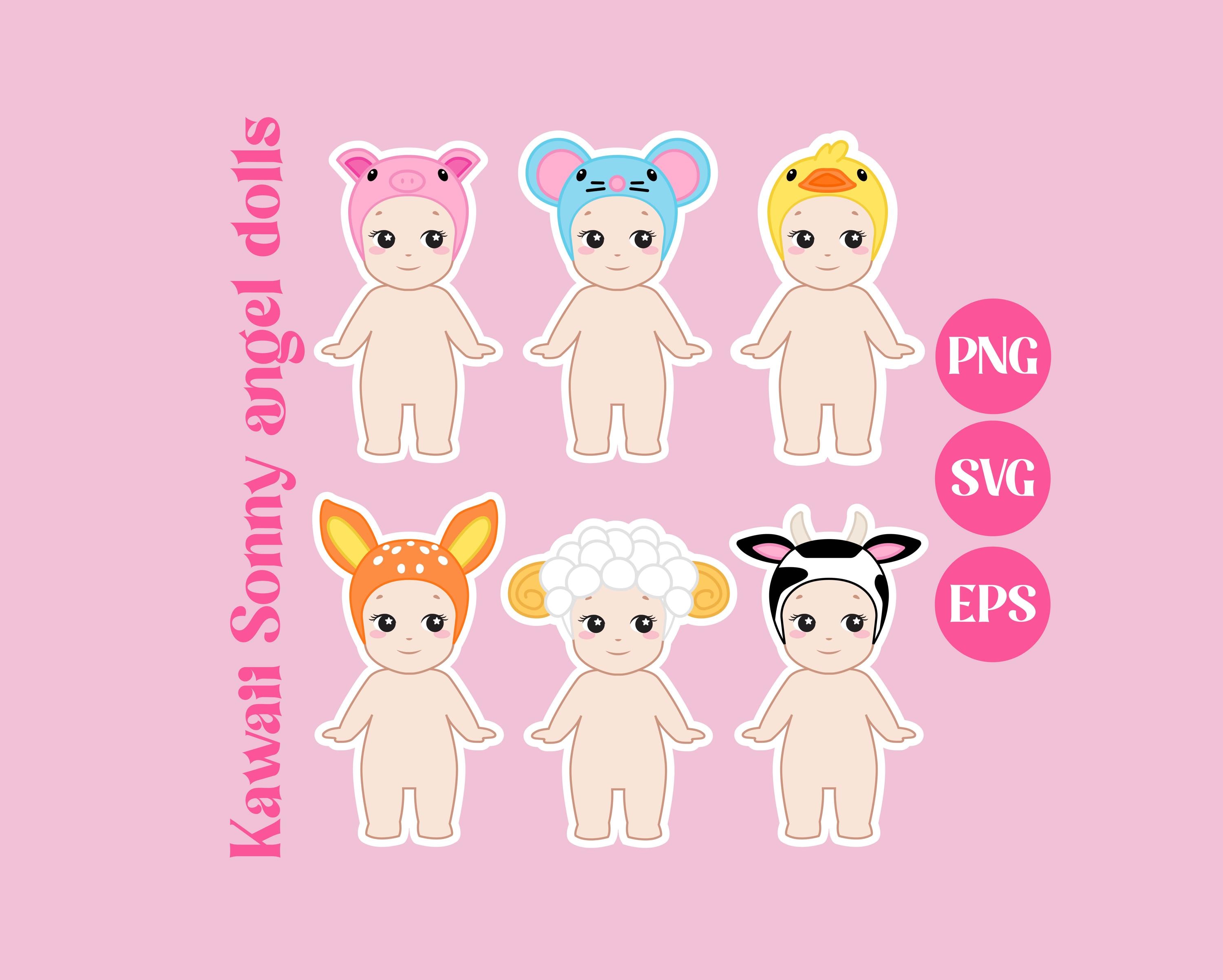 Kawaii Sonny Angel Dolls, Kawaii PNG, Kawaii SVG, Cute PNG, Pastel ...