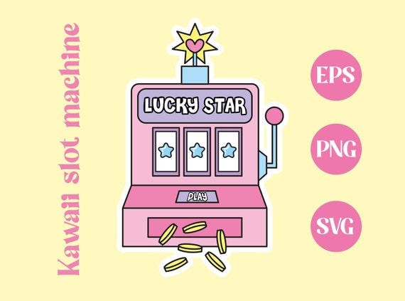 Kawaii Slot Machine Kawaii SVG Stars Cute Art Pastel - Etsy