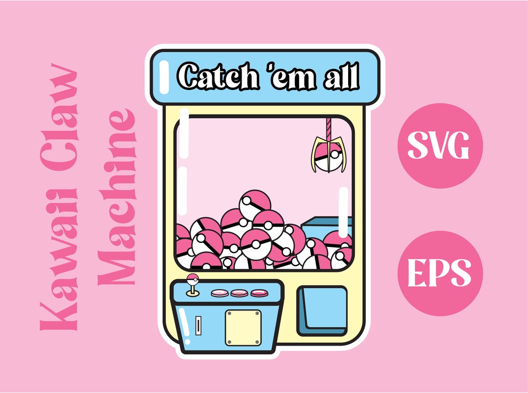 Kawaii Claw Game, Kawaii SVG, Gacha Game, Clip Art, Commercial Use, PNG ...