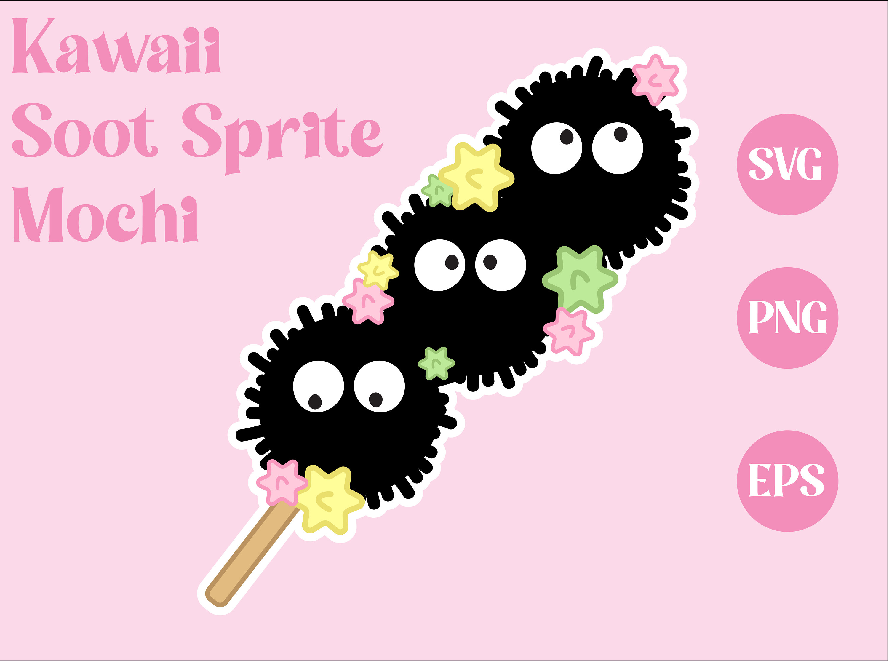 Kawaii Mochi Soot Ball Clip Art Cute Digital Download - Etsy