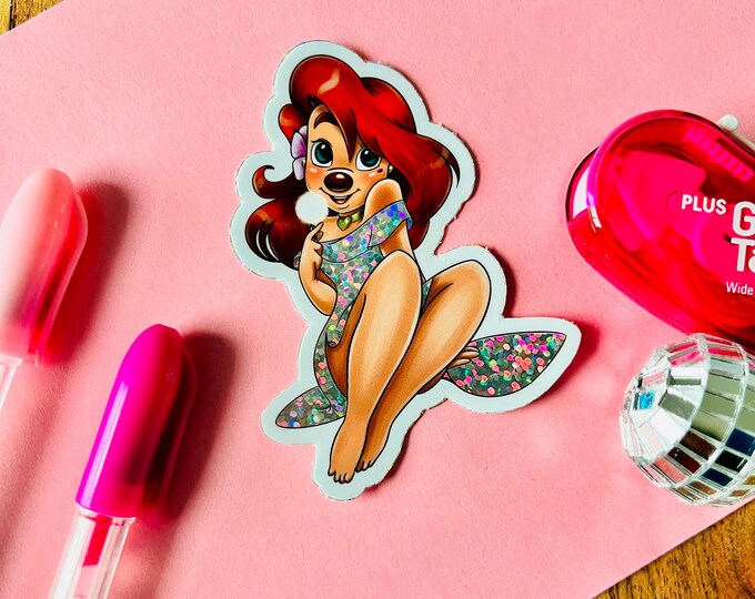 Goofy Movie Sticker Roxanne Glitter Vinyl Waterproof Sticker - Etsy