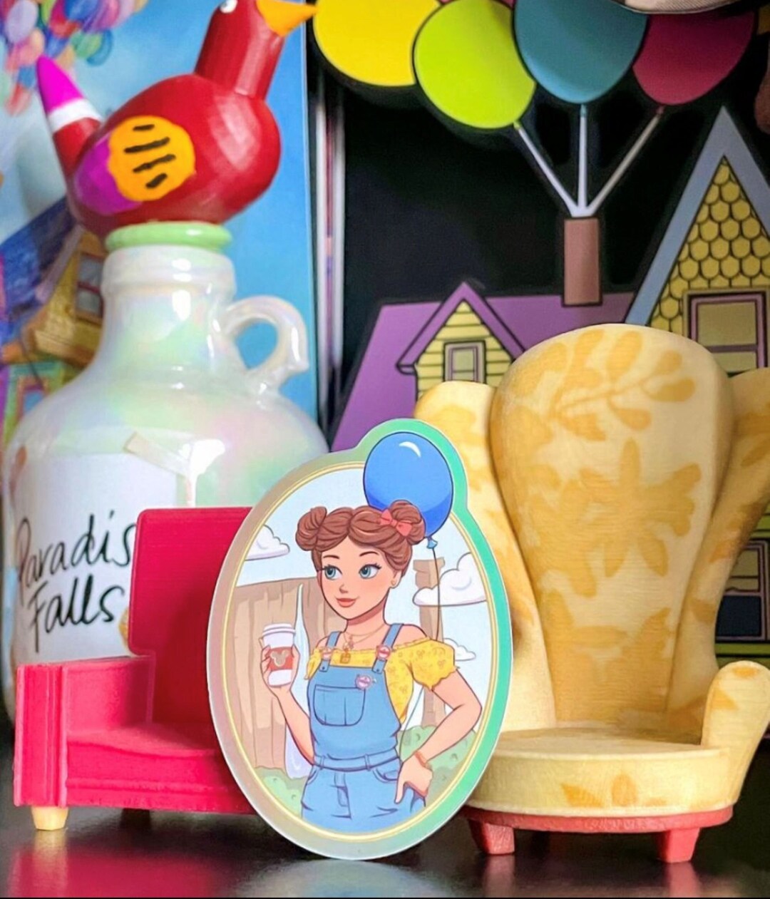 Disney Pixar up Holographic Ellie Sticker Disney up Fantasy Art Sticker ...