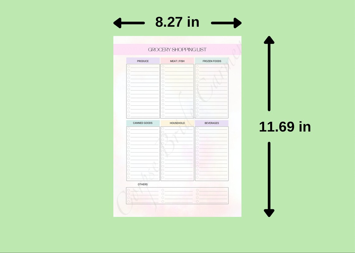 Printable Shopping List Shopping List Grocery List - Etsy