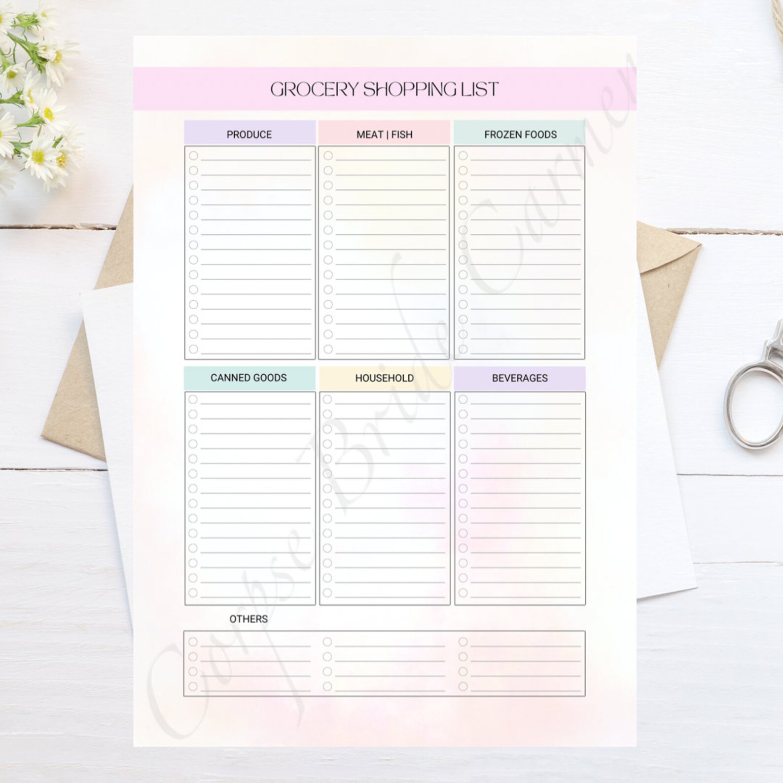 Printable Shopping List Shopping List Grocery List - Etsy