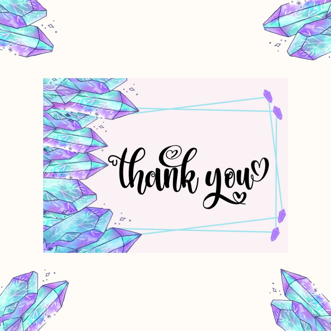 Printable Thank You Card Crystal Thank You Card GEODE | Etsy