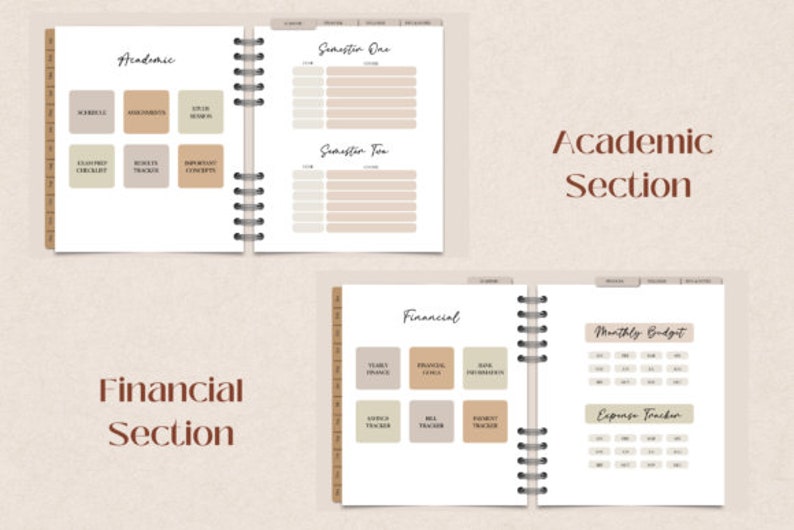 135 Page Student Planner, Academic Planner for Students, Undated ...