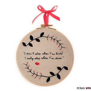PDF Hand Embroidery Pattern Actress Quote Beginner Embroidery, Floral ...