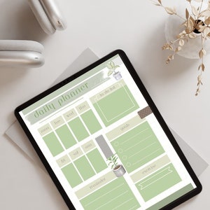 Minimal Aesthetic Olive Green Daily Planner - Etsy