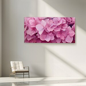Pink Hydrangeas Canvas Print - Floral Wall Art - Hydrangea Flower ...