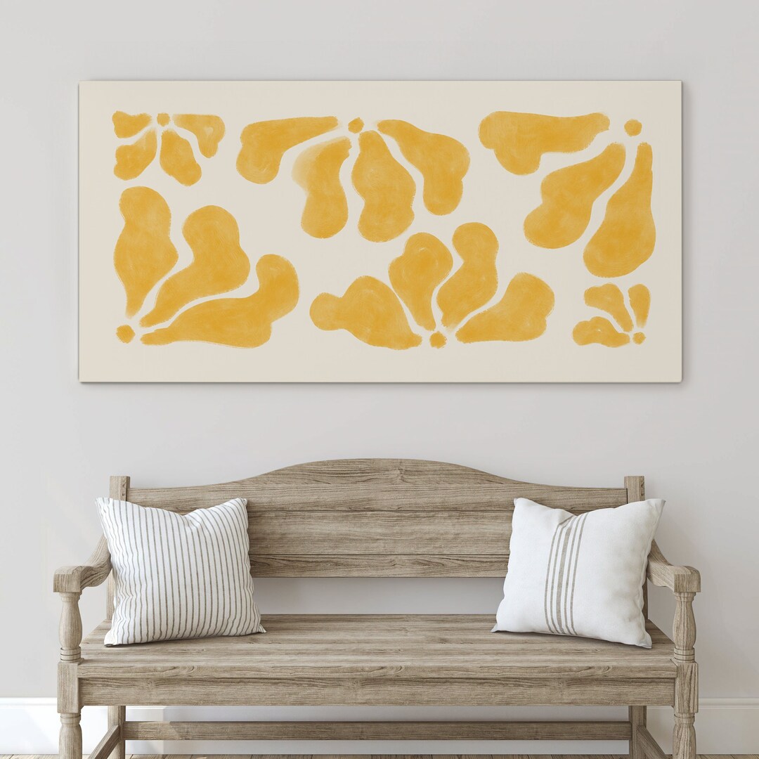 Yellow Abstract Floral Art - Original Fine Art Print - Minimalist ...