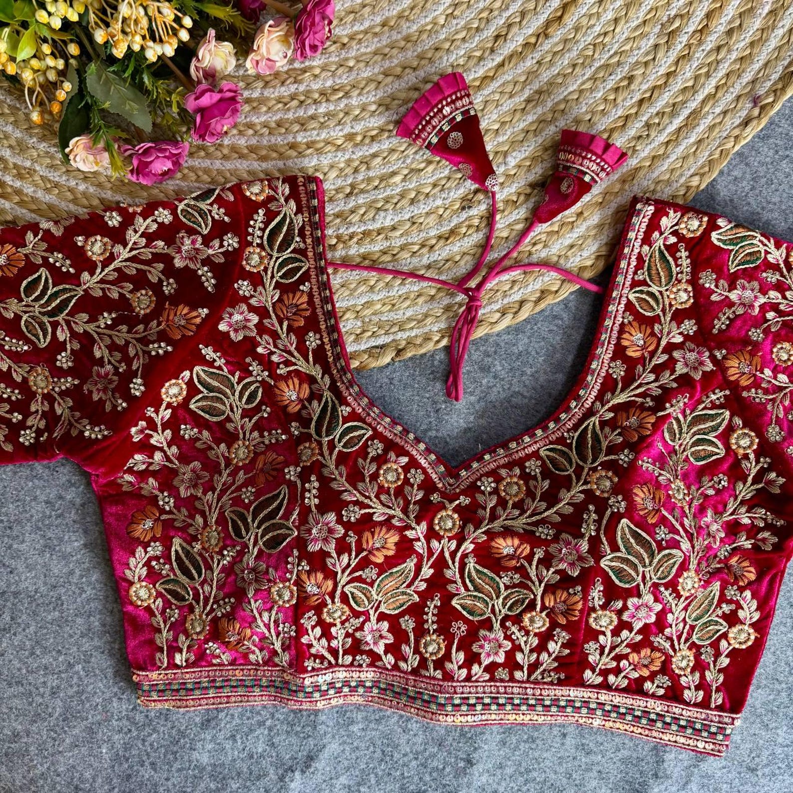 Handmade Embroidered Indian Blouse: Ethnic Boho Crop Top - Etsy