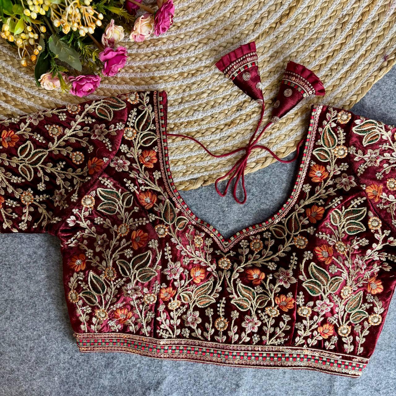 Handmade Embroidered Indian Blouse: Ethnic Boho Crop Top - Etsy
