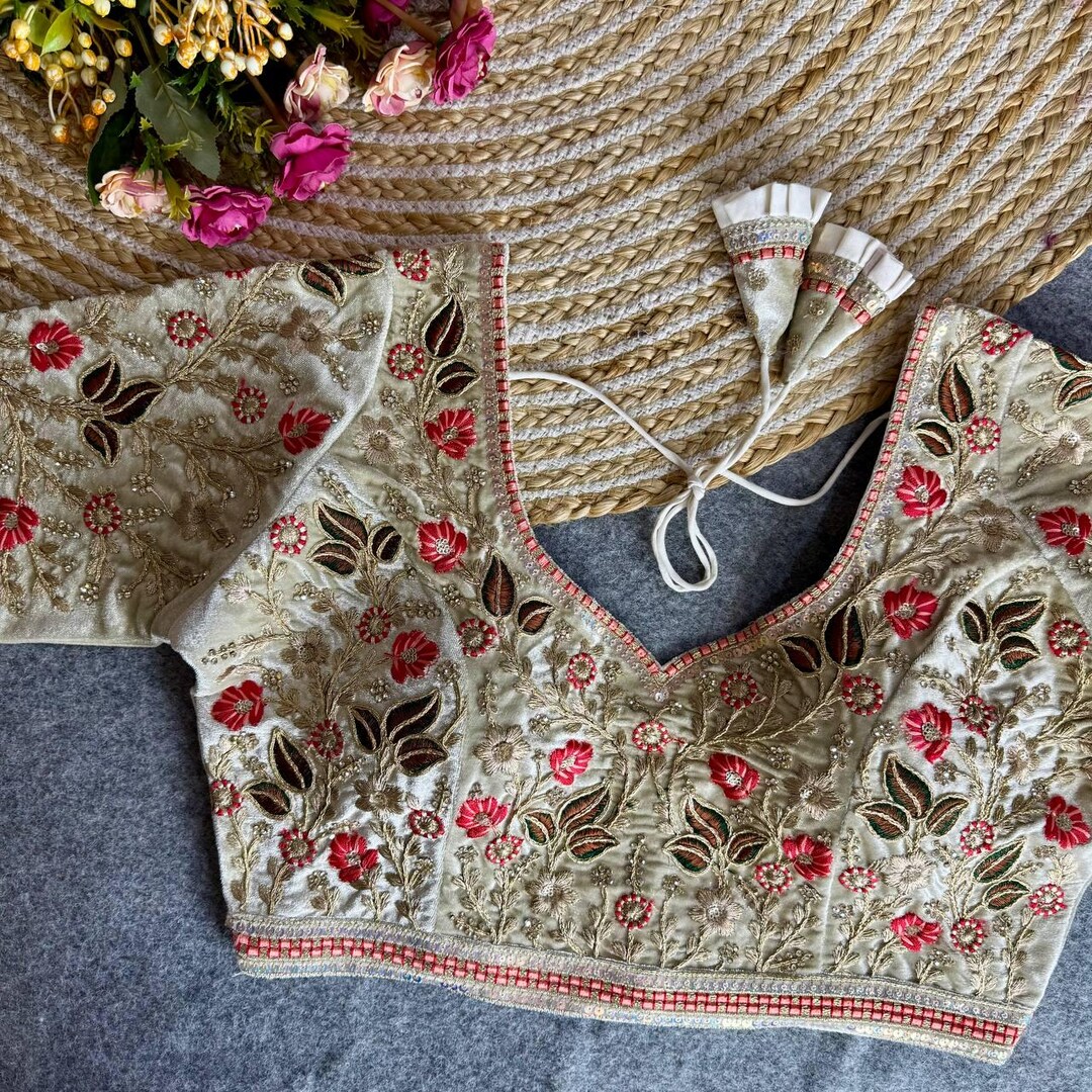 Handmade Embroidered Indian Blouse: Ethnic Boho Crop Top - Etsy
