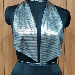 Metallic Silver Scarf, Capsule Wardrobe Essential, Silver Print ...