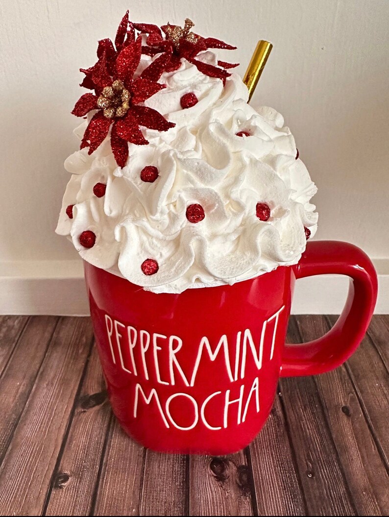 Christmas Faux Whipped Cream Mug Toppers - Etsy