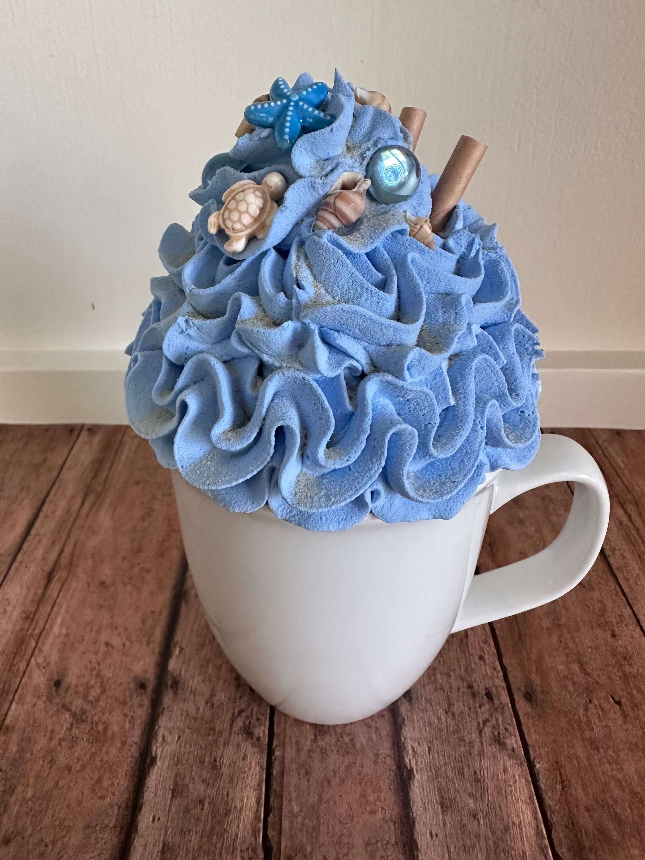 Beach Faux Whipped Cream Mug Toppers - Etsy
